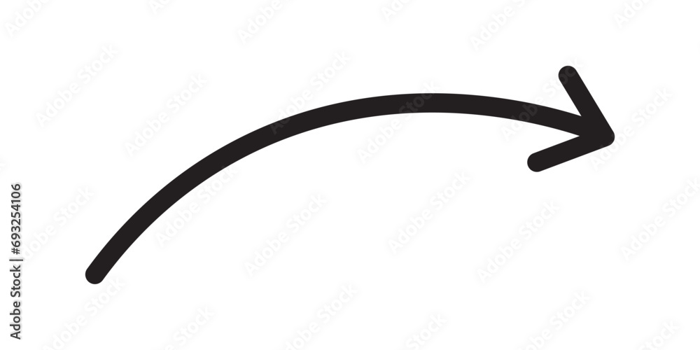 black arrow icon on white background. flat style. arrow icon for your ...