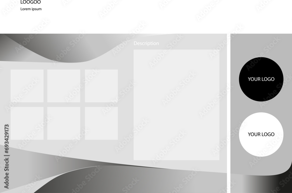 Stylish presentation cover page template, note pdf, vector, printable ...