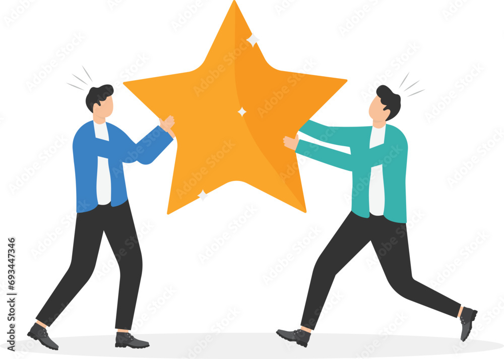 Image vectorielle Stock Staff conflict or employee argument, fighting ...