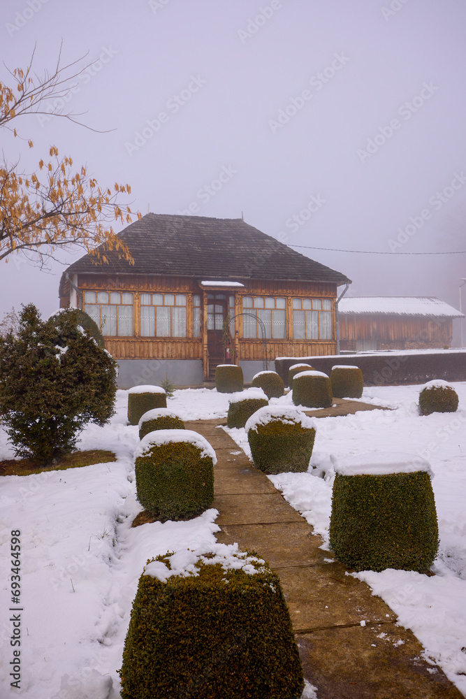 Slanic Arges Romania December 10, 2023. Slanic Monastery in Arges ...
