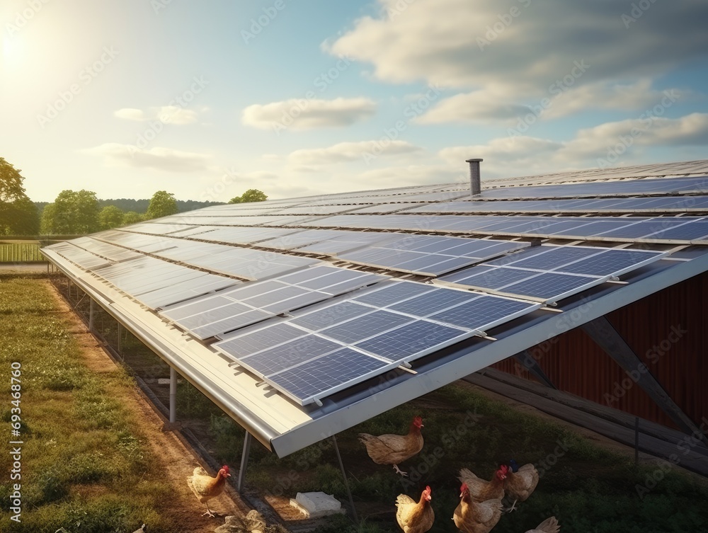 Solar panels on green field in summer, solar farm. Solar modules on ...