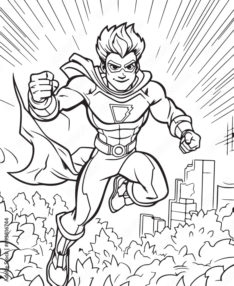 cute batman coloring page illustration for kids Stock Vector | Adobe Stock