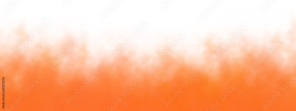 Orange rising smoke effect isolated on transparent background for ...