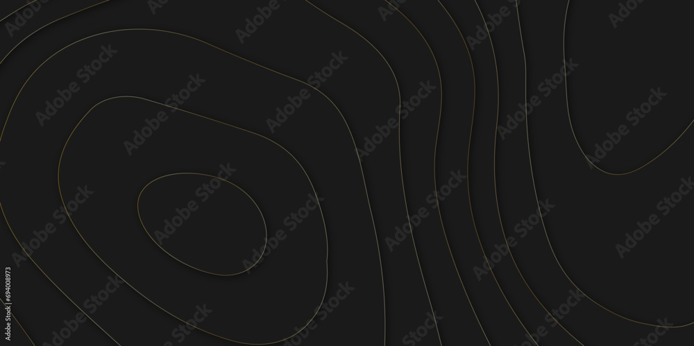 Abstract paper cut style background design. Geometric layered curve ...