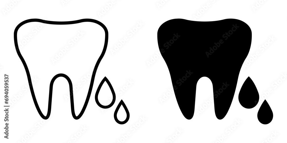 ofvs506 OutlineFilledVectorSign ofvs - bleeding gums vector icon ...