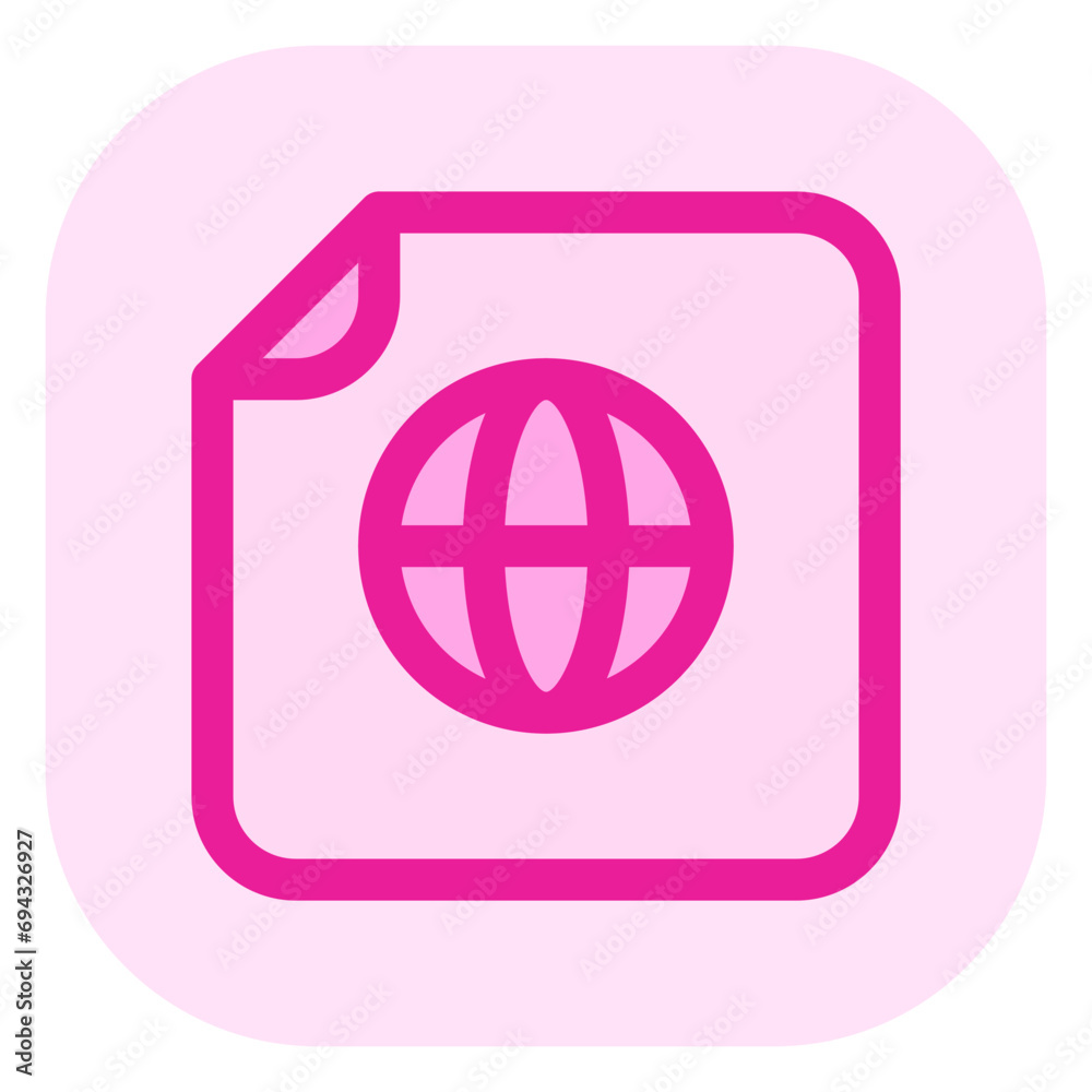 Editable vector htmp web page file icon. Part of a big icon set family ...