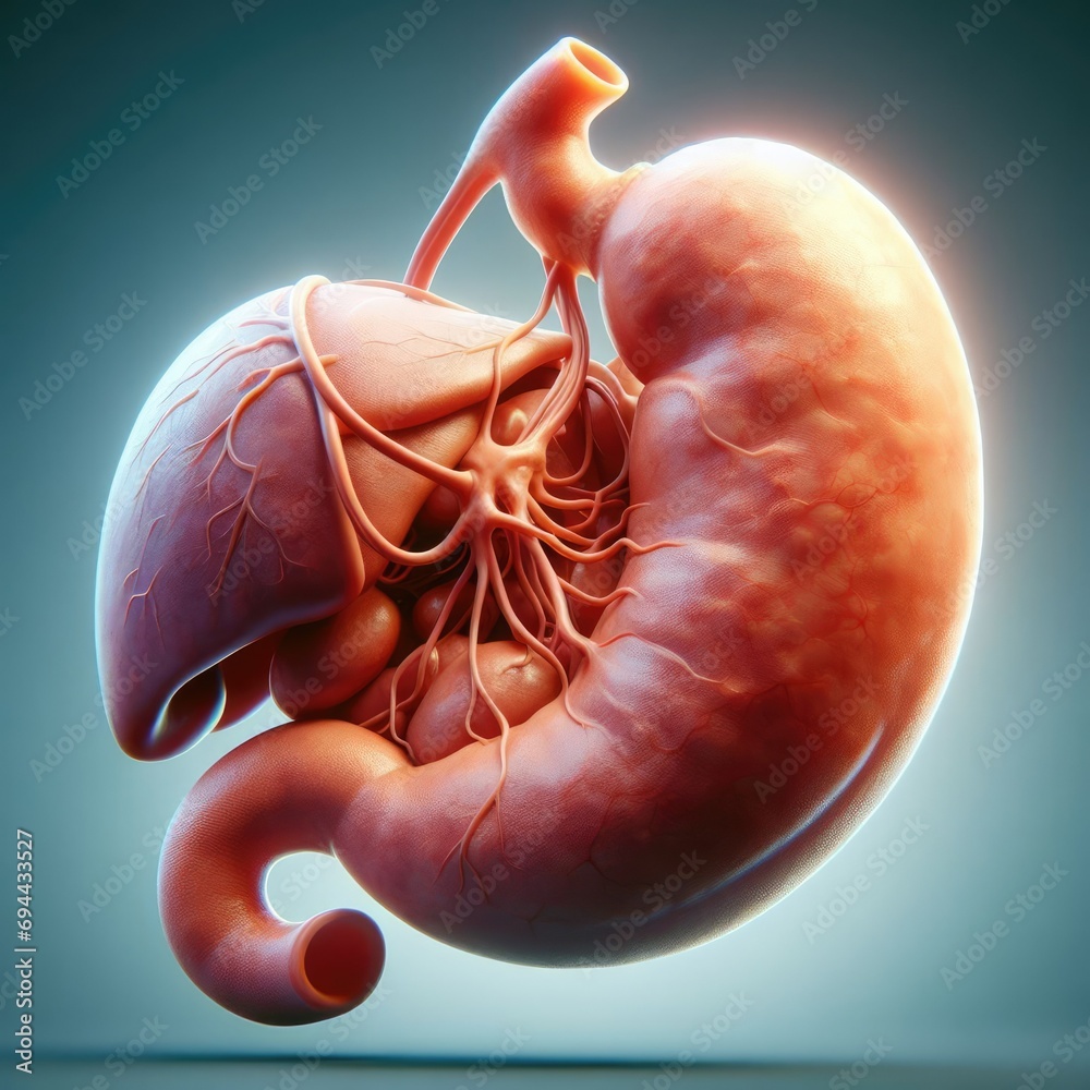 Stock-Illustration 3d renderings realistic of human organ anatomy ...