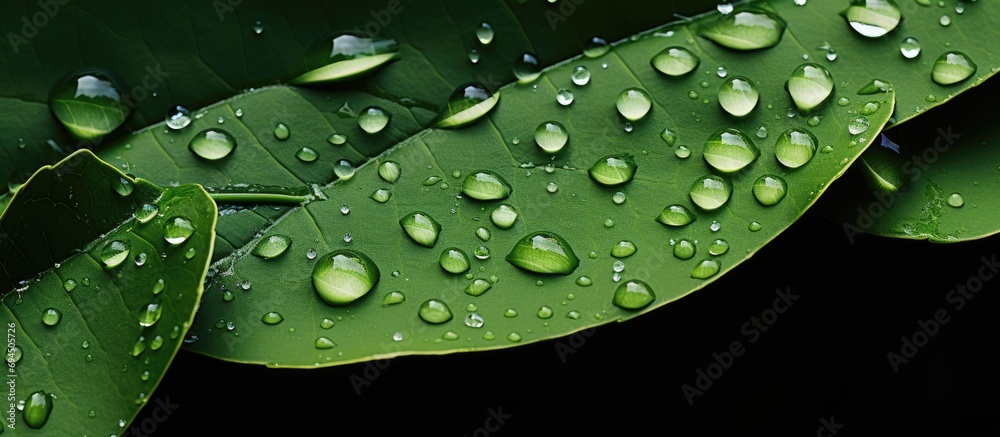 High-resolution images of standard rain droplets in nature. Stock Photo ...