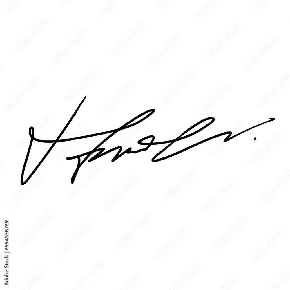 Letter H signature ideas for documents. Vector image with black writing ...