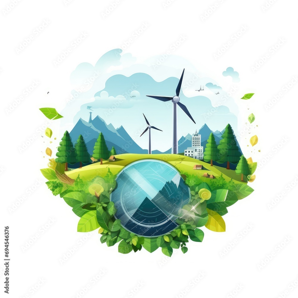 Recycle. Nature and Renewable Energy. Green Energy and Natural Resource ...