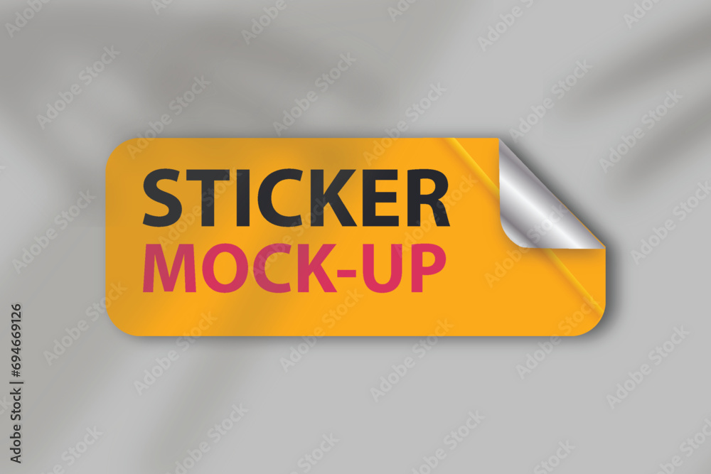 vector template sticker mockup for brand. product labels. or logos with ...