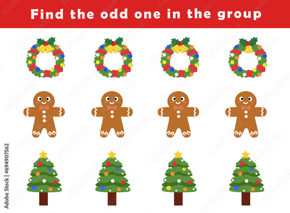 Find the odd one out for toddlers. Spot the difference for kids ...