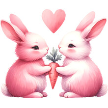 Valentine's Bunnies Free Stock Photo - Public Domain Pictures
