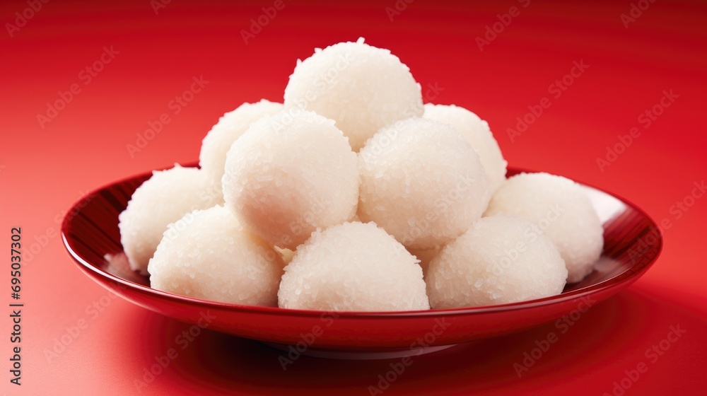 Stock-Foto „Tang yuan. Sweet rice balls in a plate. Chinese round sweet ...