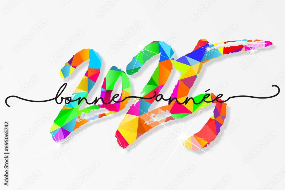 Bonne année - meilleurs vœux 2025 - vecteur pour affiche, bannière ...