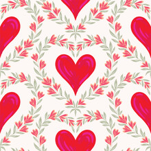 Valentine Heart Floral Wreath Art Free Stock Photo - Public Domain Pictures