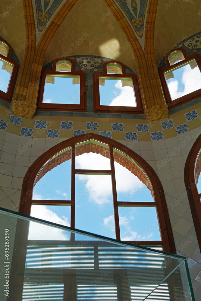 Interior hallway architecture design of 'Hospital de la Santa Creu i ...