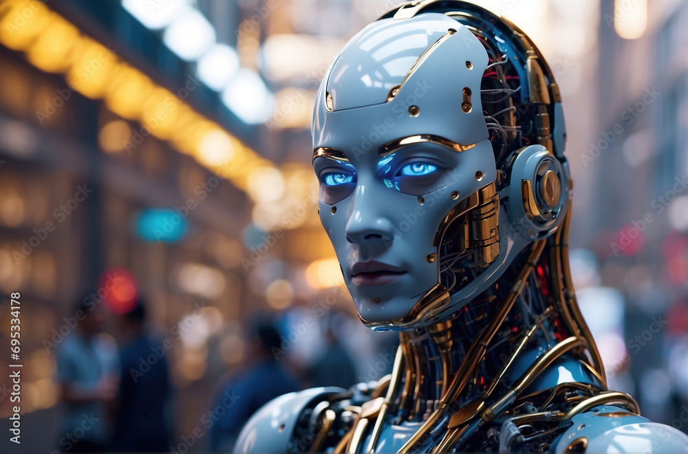 Android Artificial Intelligence robot in Big Data Facility services ...