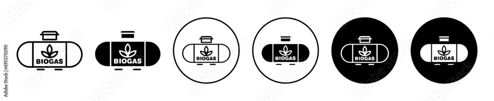Biogas icon. environment friendly organic natural plant based biogas or ...