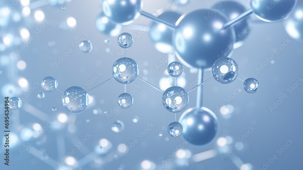 ethylene glycol molecular structure 3d, flat model, vicinal diol ...