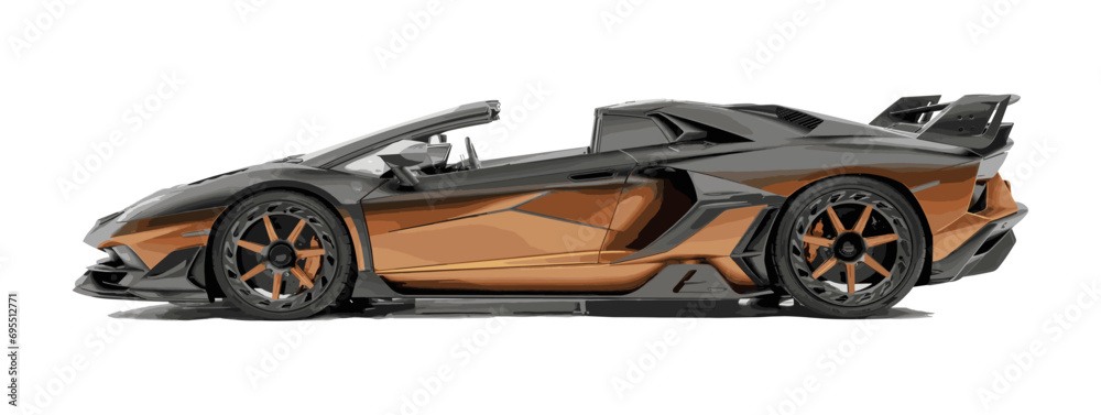 Image vectorielle Stock Sport car Lamborghini Aventador icon. Isolated ...