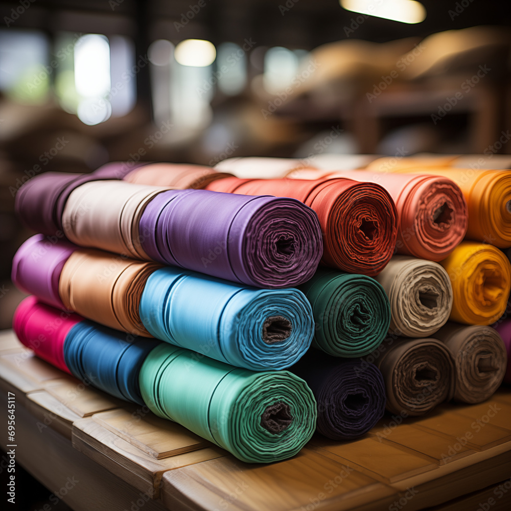 Colored fabric texture. Light satin fabric. closeup fragment, top view ...