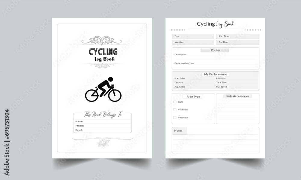 Cycling Log Book. Daily Gratitude Monthly & Yearly Undated Planner ...