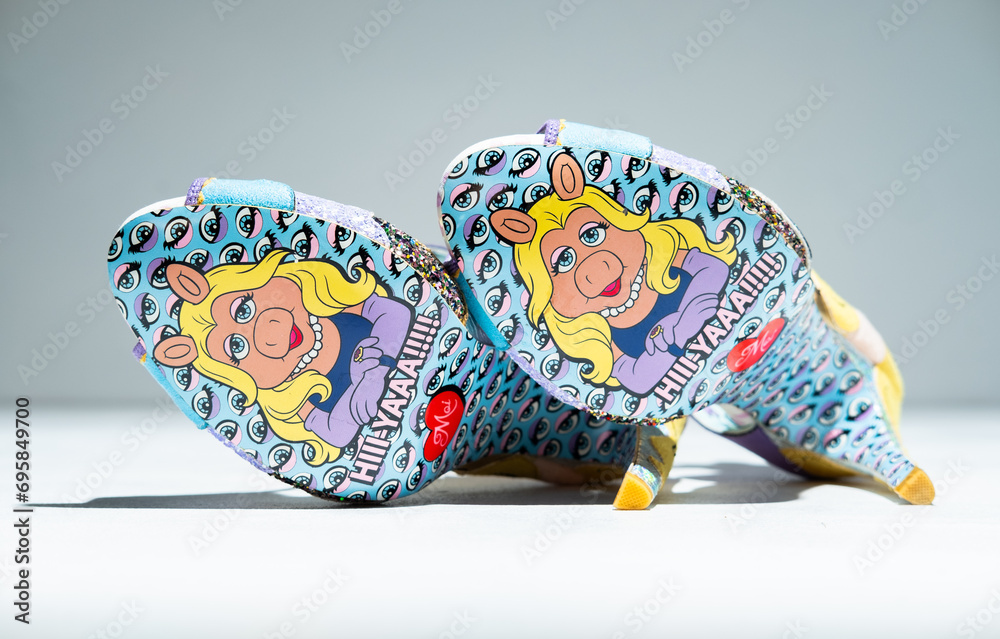 kent, uk 01.01.2023 Rare Irregular Choice Muppets Miss Piggy Diva Shoes ...