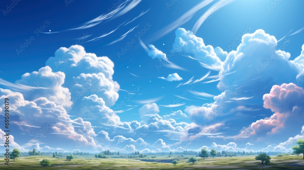 Clear Blue Skybox Clouds Seamless Hdri, Background Banner HD ...