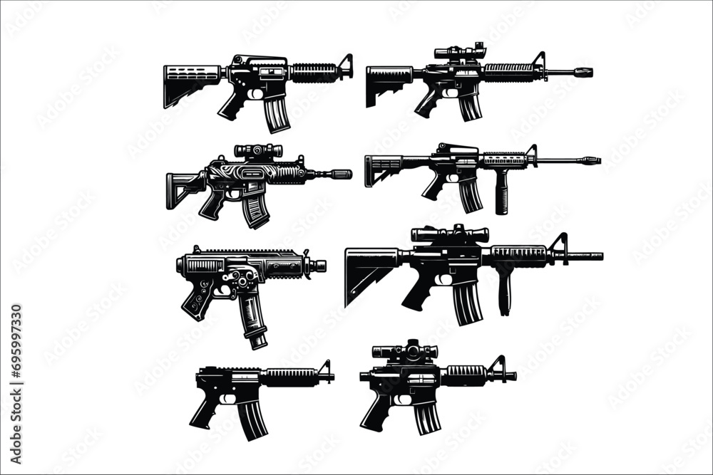 Machine Gun Mayhem: EPS Vector File - Dynamic Illustrations for High ...