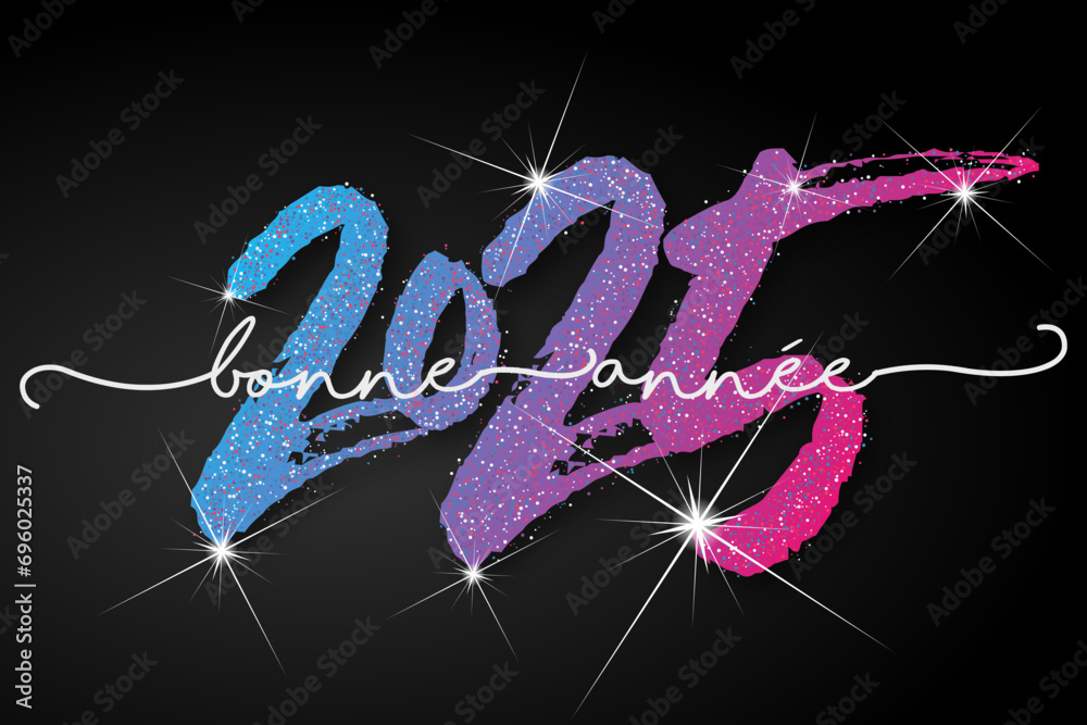 Image vectorielle Stock Bonne année - meilleurs vœux 2025 - vecteur ... Image vectorielle Stock Bonne année - meilleurs vœux 2025 - vecteur ...