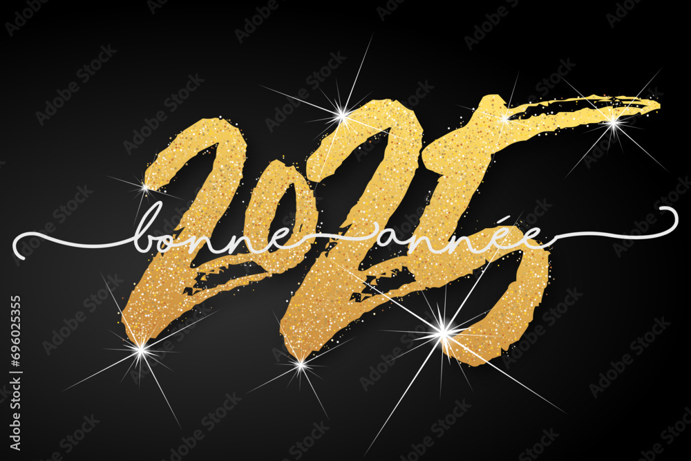 Bonne année - meilleurs vœux 2025 - vecteur pour affiche, bannière ...