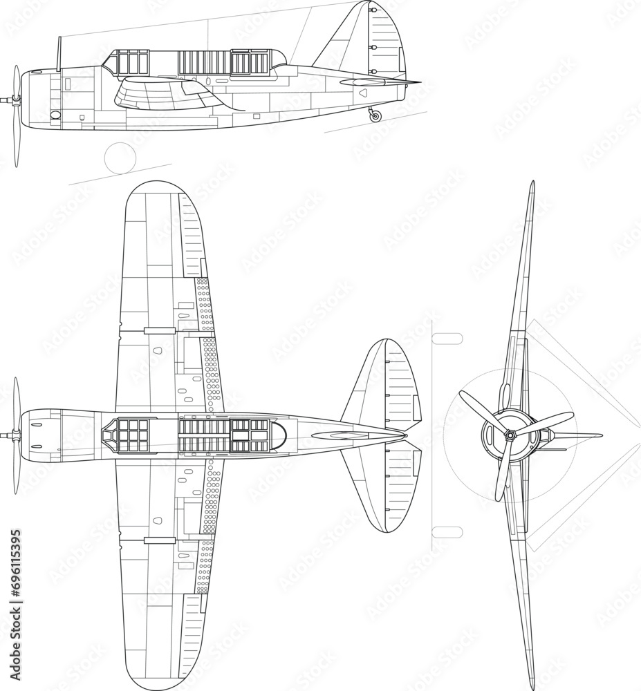 Vector de Stock Air Plane, us army fighter jet, Line art vector, eps ...