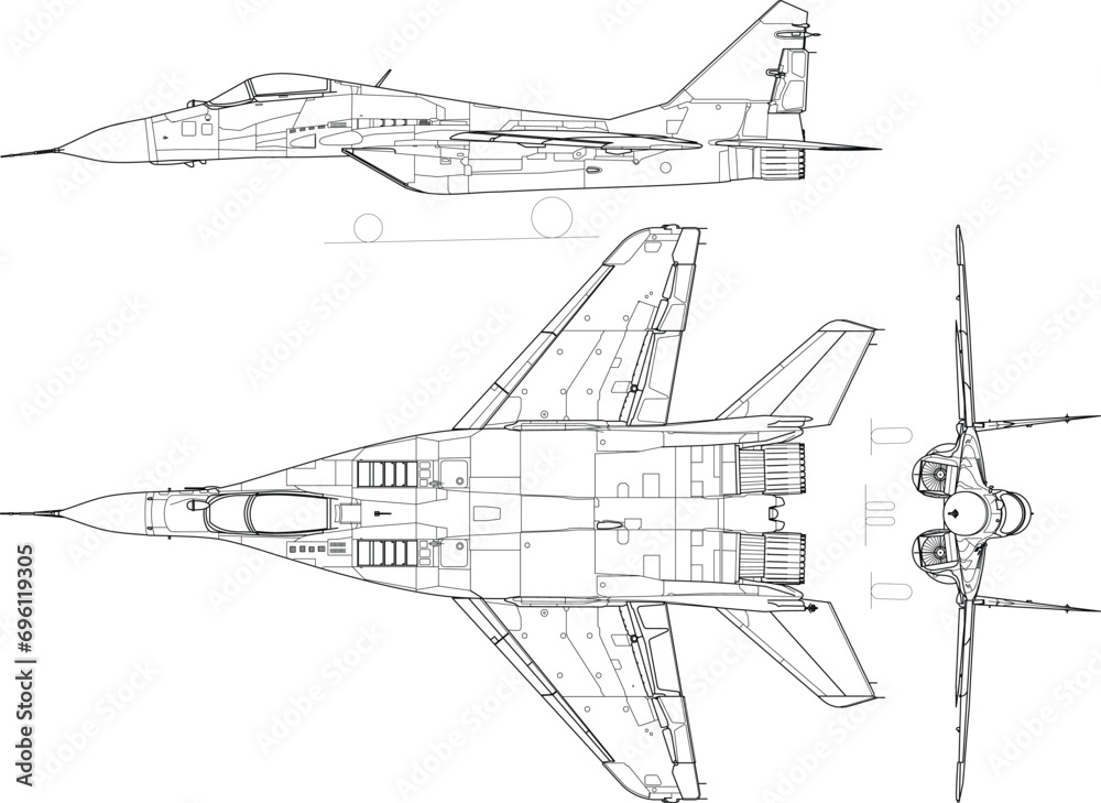 Air Plane, us army fighter jet, Line art vector, eps, file for cnc ...