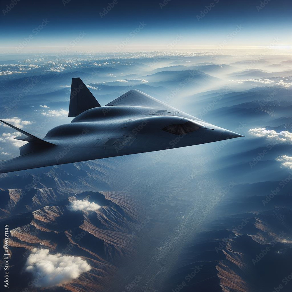 6th Generation Stealth Aircraft Conceptual Renderings Stock Photo ...