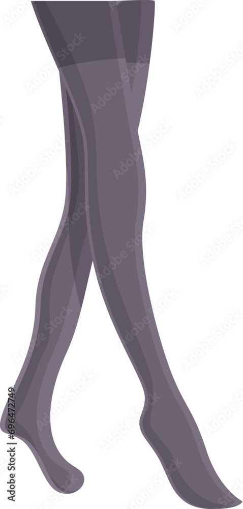 Sexy Pantyhose Icon Cartoon Vector Elegant Nude Legs Compression 8129