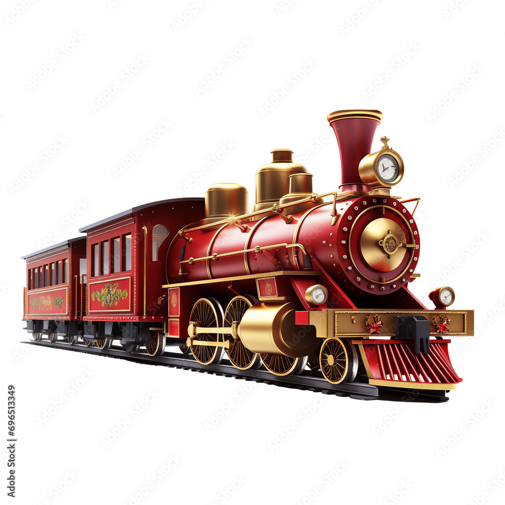 Magnificent Old Locomotive Train isolated on transparent background ...