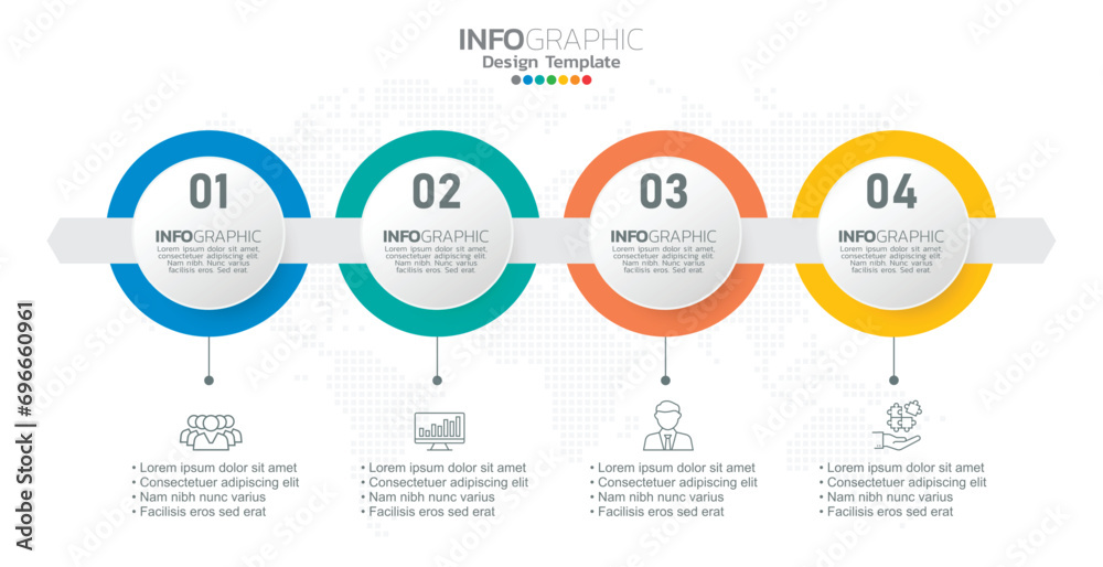 Timeline infographic elements for content, diagram, flowchart, steps ...
