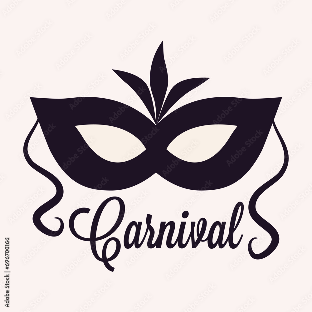 Carnival masks silhouettes.Party, Halloween, Mardi gras mask vector ...