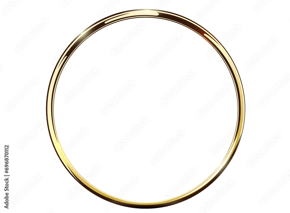 Abstract luxury golden ring isolated on transparent background. PNG ...