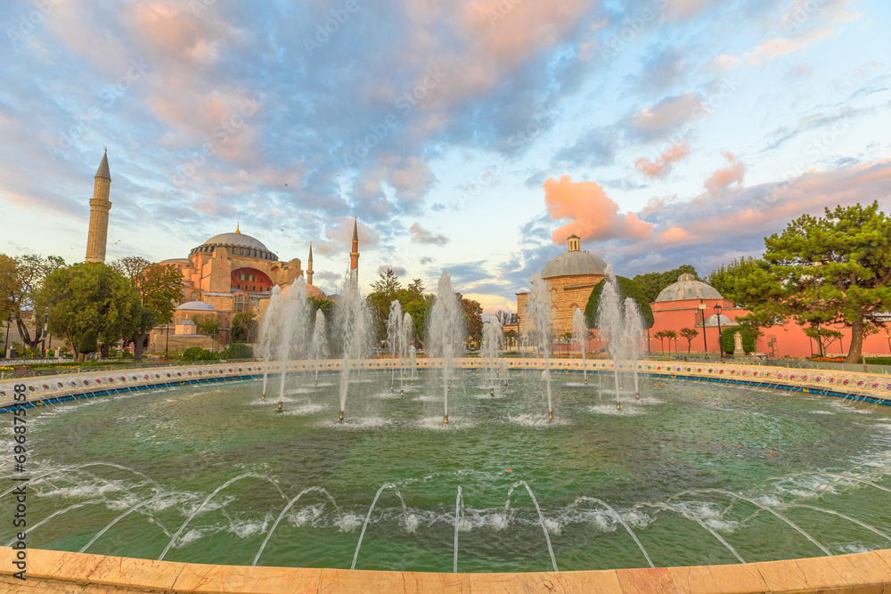 The Hagia Sophia fountain, built by Sultan Mahmud I, is a mesmerizing ...