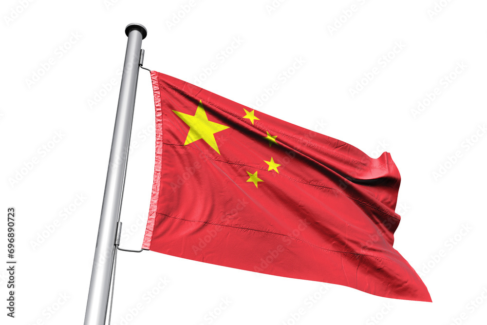 Chinese flag on transparent background. Stock Photo | Adobe Stock