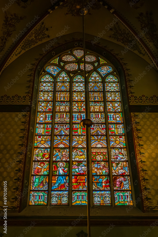 Interior of Roman Catholic Willibrord Church constructed between 1875 ...