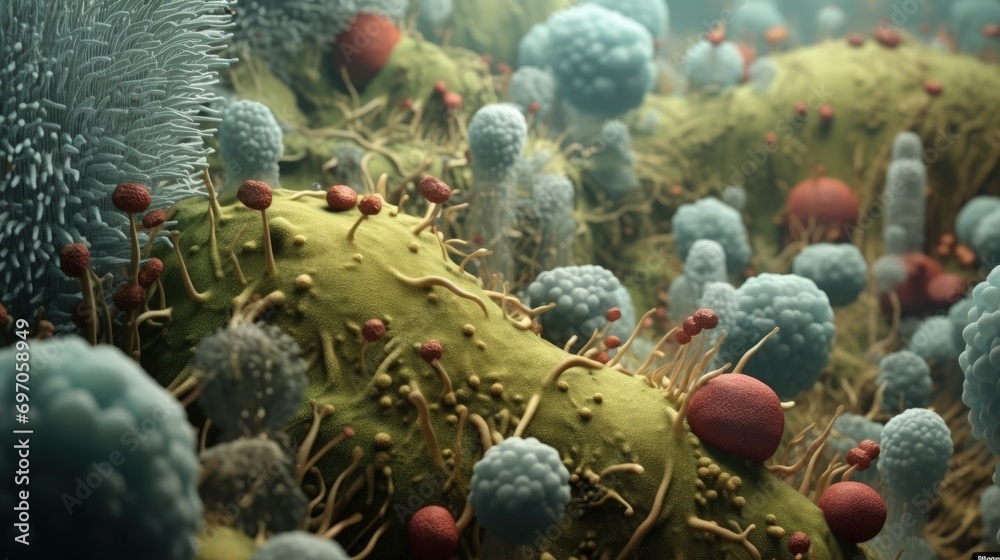 Bacteria, microscopic unicellular organisms, microorganism, under ...