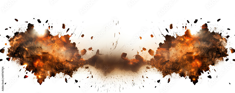 Explosion on white background. cartoon style. Stock Photo | Adobe Stock