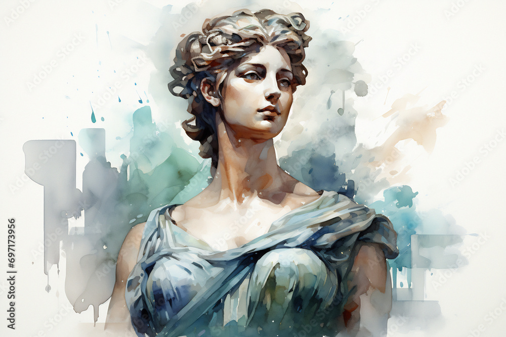 Aphrodite, the enchanting goddess of love and beauty, weaves her ...