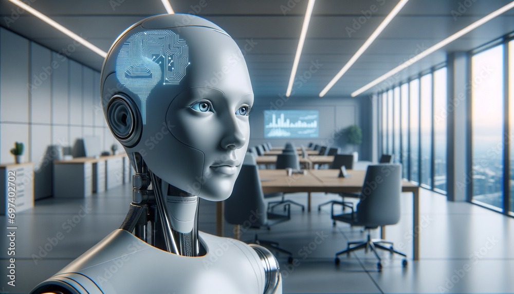 Cognitive Fusion: Humanoid Robot Contemplating AI Psychology Stock ...