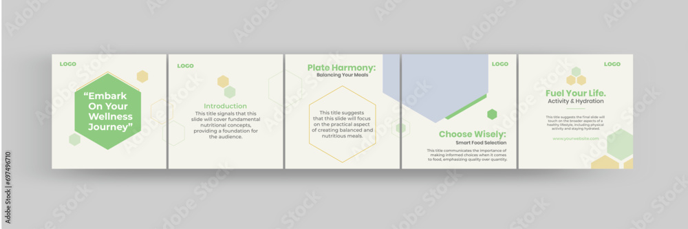 How to social media carousel template, healthy and diet Instagram ...