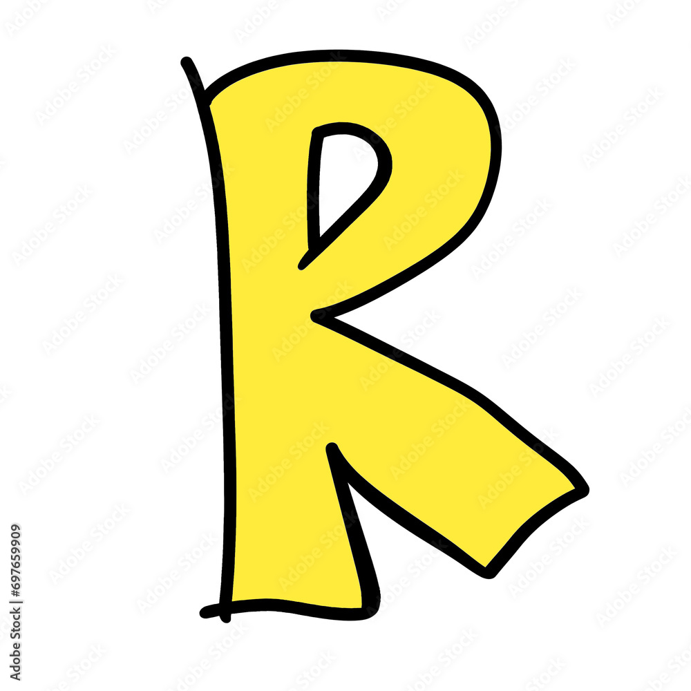 alphabet letter r png file transparent background element cartoon Stock ...