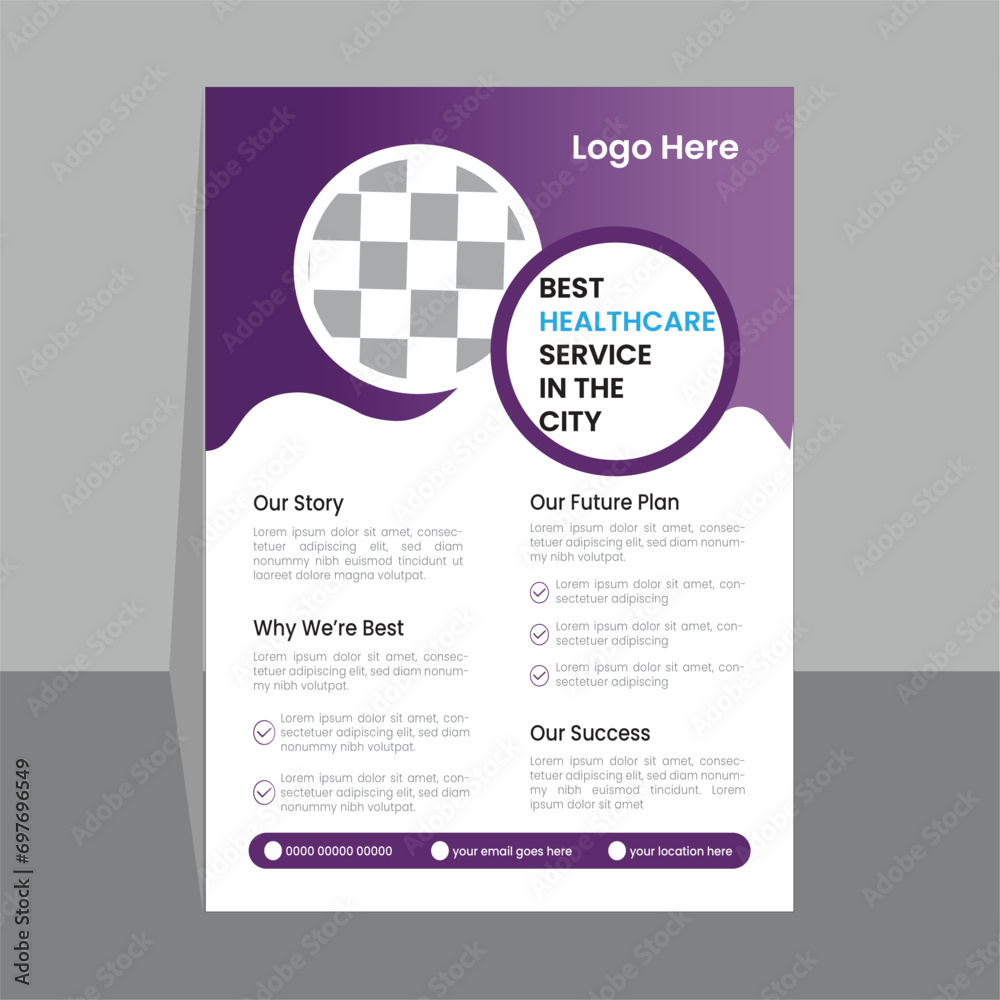 Professional Medical Flyer Layout Layout template, brochure background ...